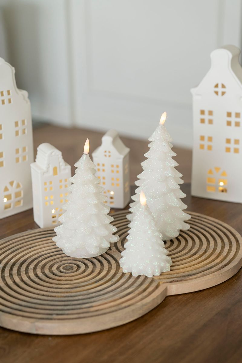 LED Ljus Träd 17cm Glitter - Designhandel.se